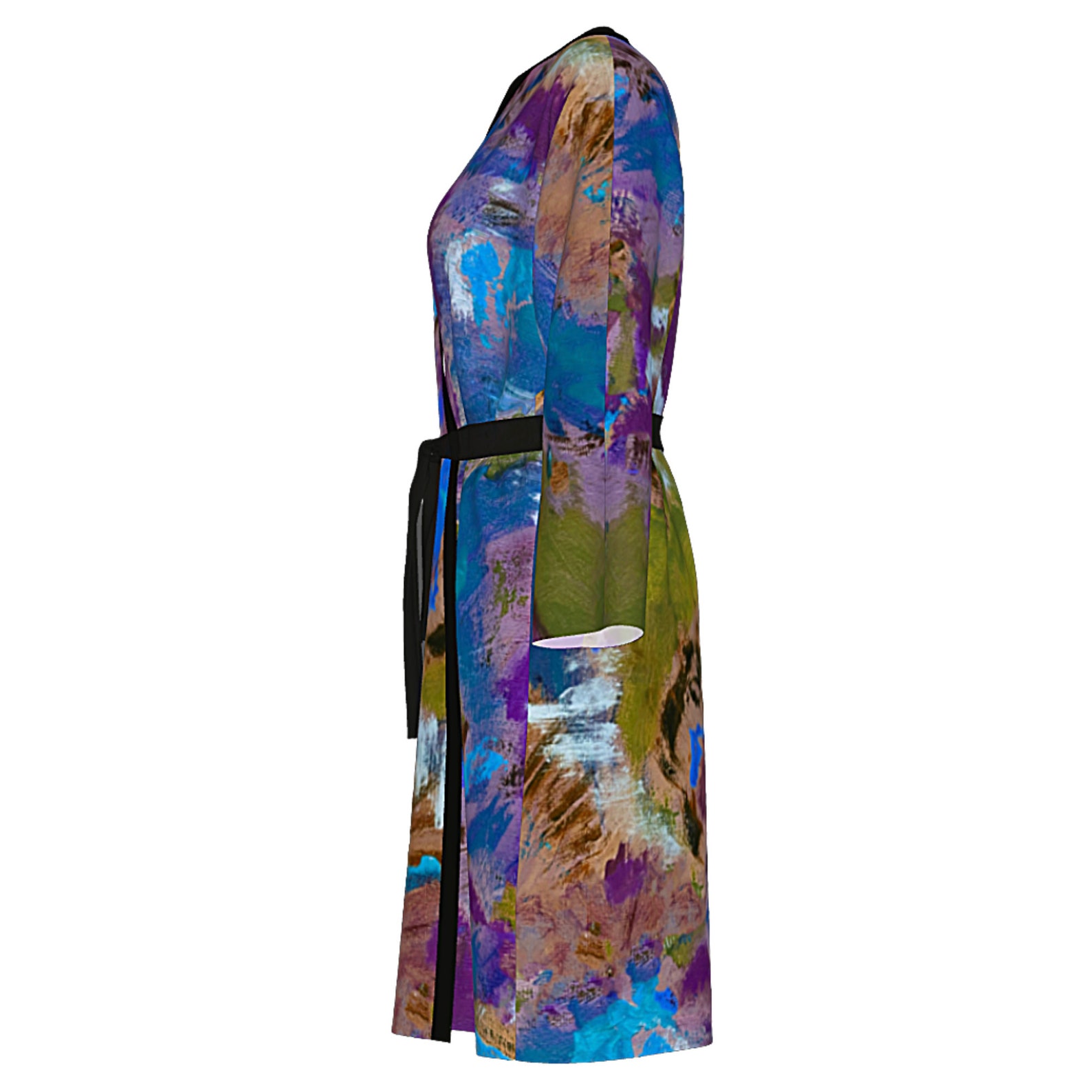 Robe for Women Abstract Art Robe Peignoir Robe Designer - Etsy