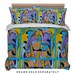 Colorful Art Duvet Abstract Retro Boho Bedding Designer Bedroom Decor ...