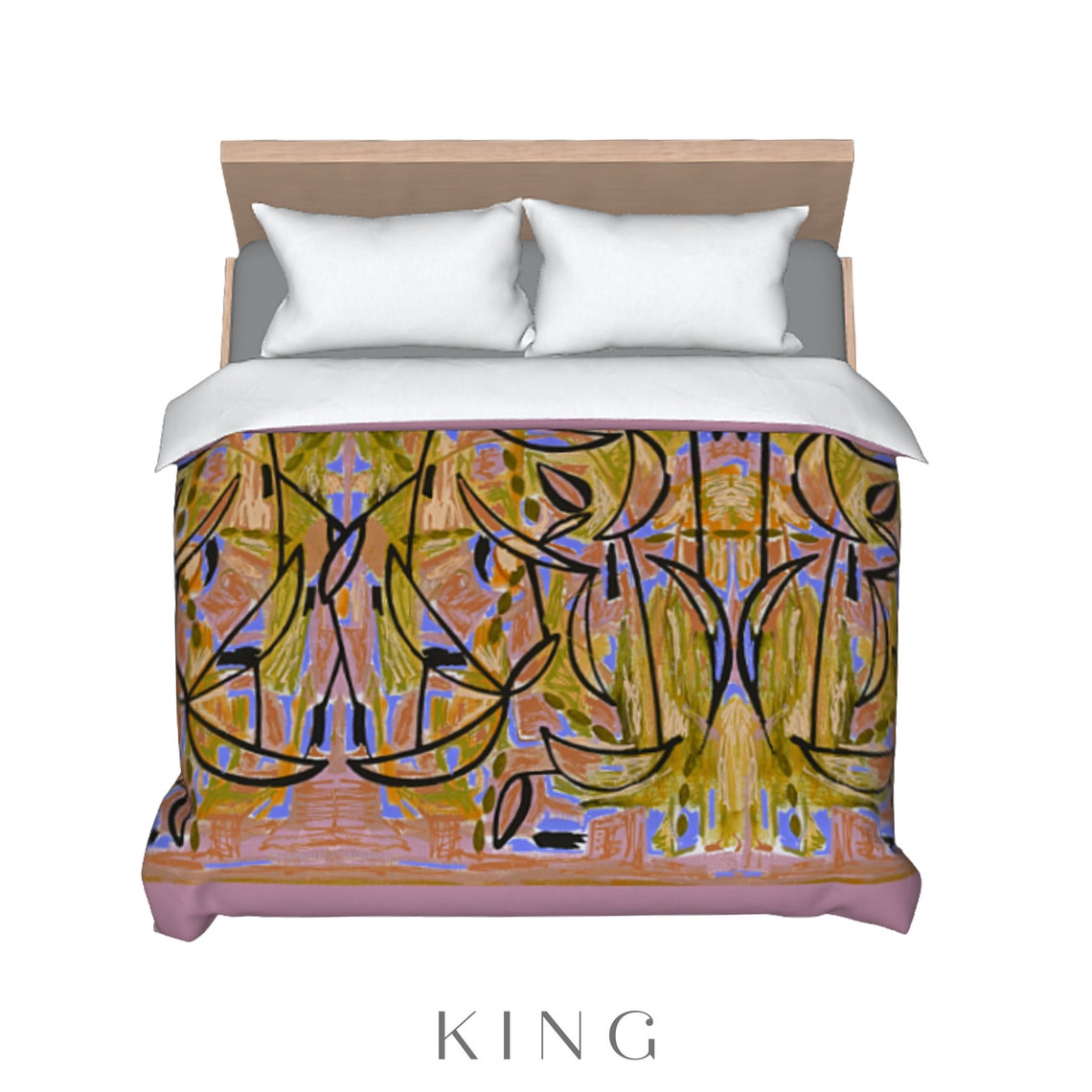 Abstract Art Duvet, Boho Duvet, King Bedding, Duvet Queen, Duvet Full ...