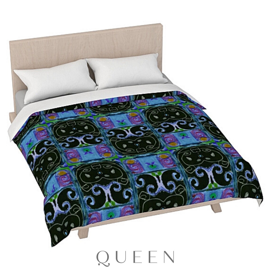 King Bedding, Queen Size Duvet, Designer Duvet, Abstract Art Duvet ...