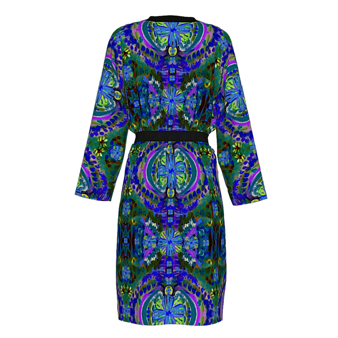 Wearable Art Womens Colorful Robe Abstract Clothing Dress Robe Designer ...
