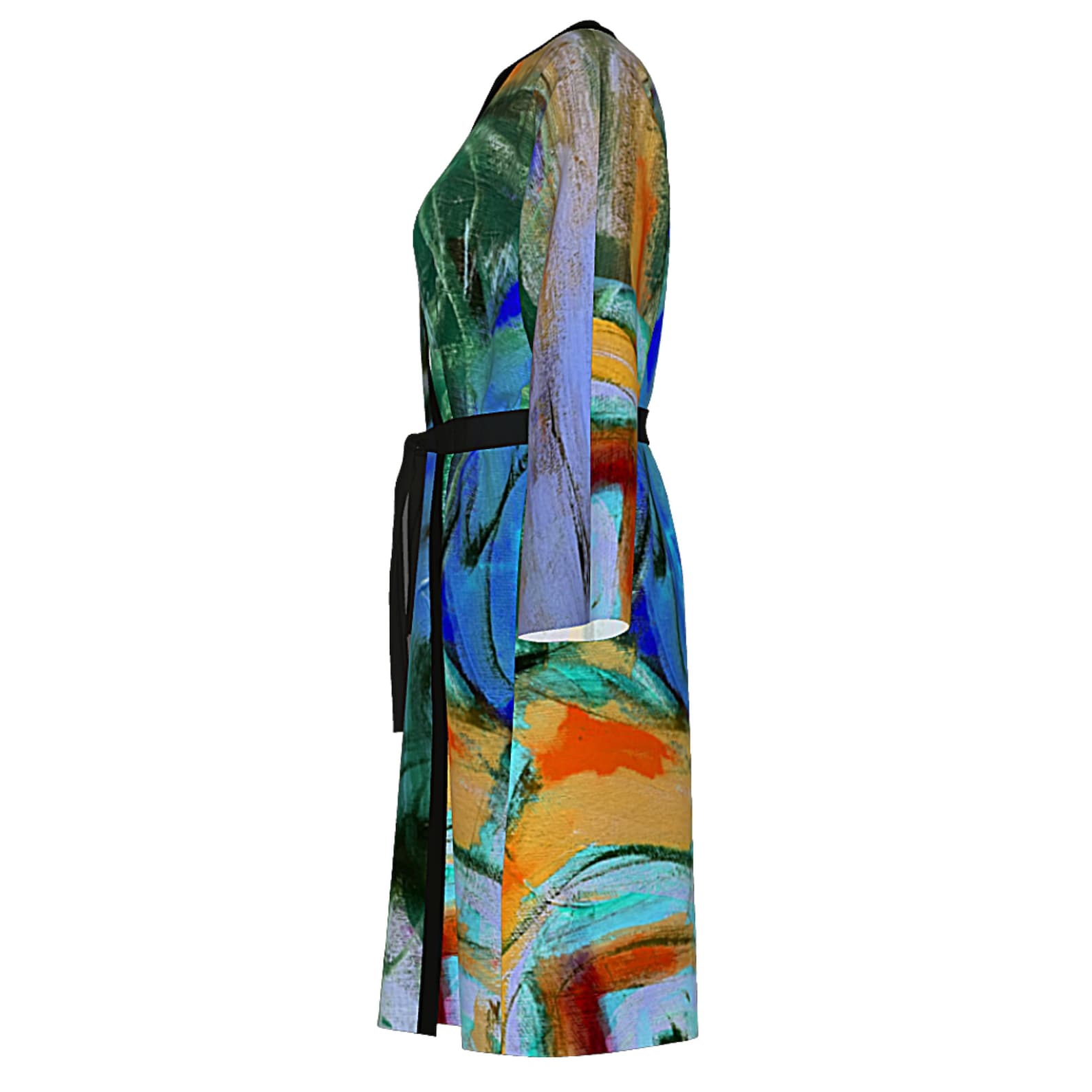 Womens Robe, Abstract Art Robe, Luxury Robe, Wearable Art, Kimono Robe ...