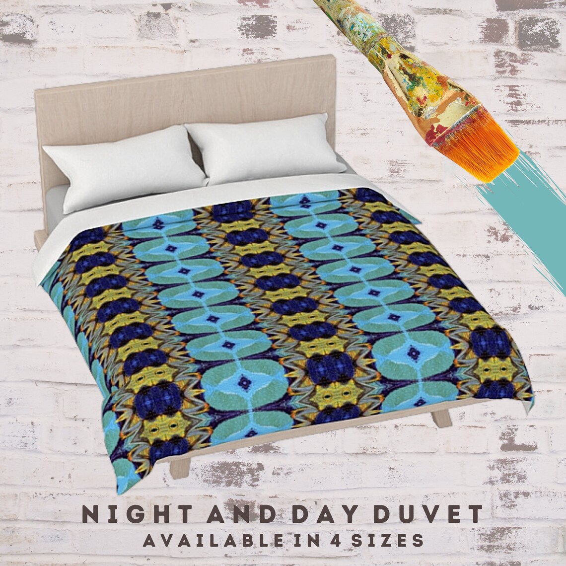 Bed Duvet Queen King Abstract Art Boho Designer Bedding - Etsy