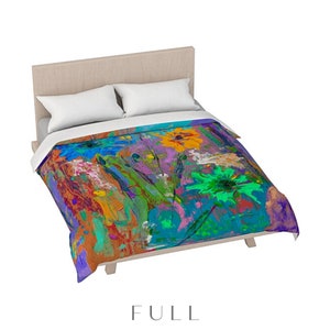Duvet Designer Luxury Abstract Art Bedding Colorful Spring Boho Cotton ...