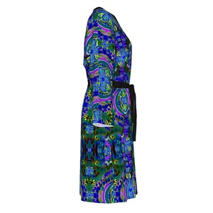 Wearable Art Womens Colorful Robe Abstract Clothing Dress Robe Designer ...