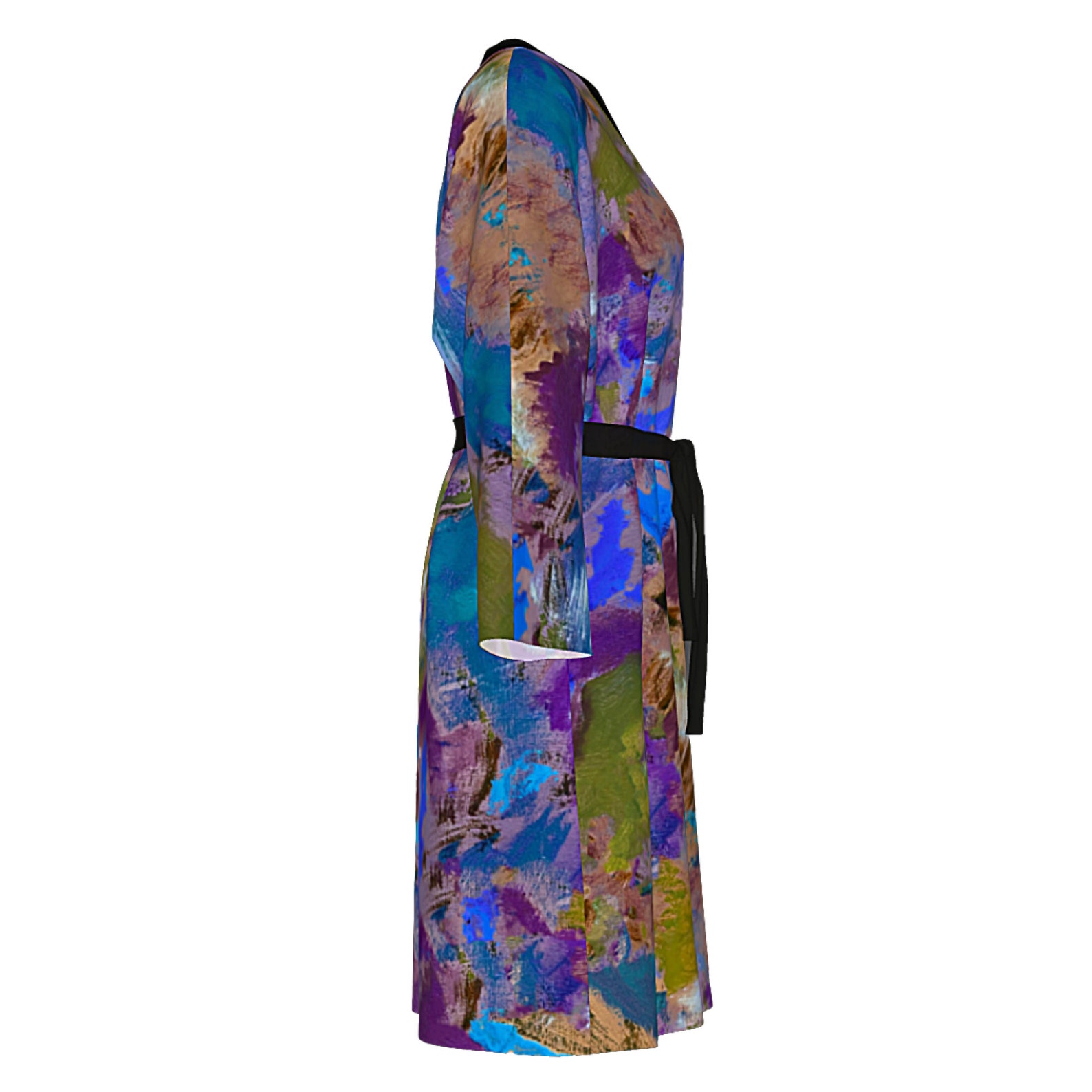 Robe for Women Abstract Art Robe Peignoir Robe Designer - Etsy