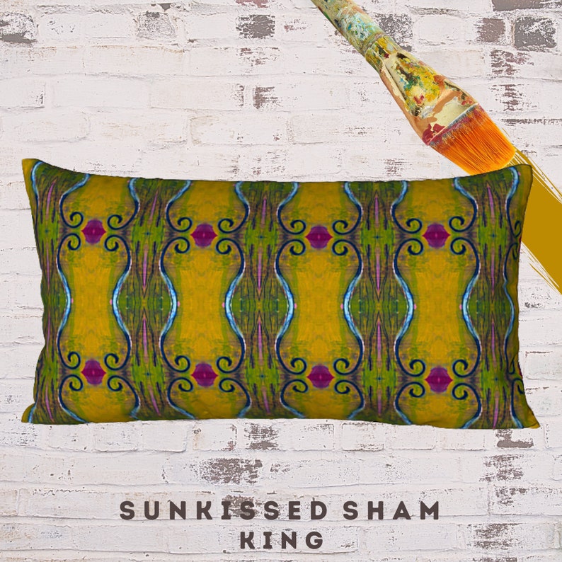 King Pillow Sham, Standard Size Sham, Boho Sham, Art Sham, Designer ...