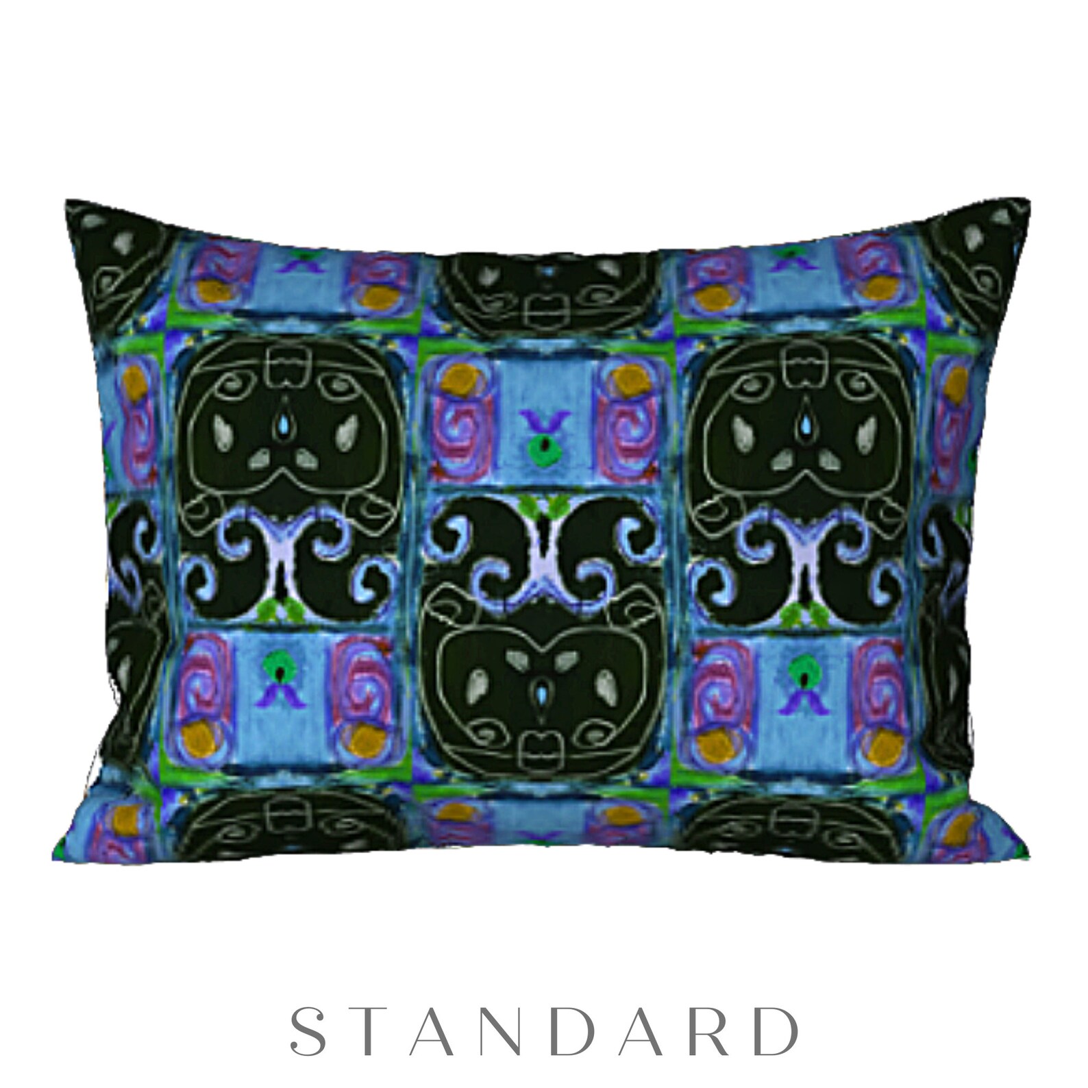 Standard Size Sham King Pillow Sham Designer Sham Colorful - Etsy