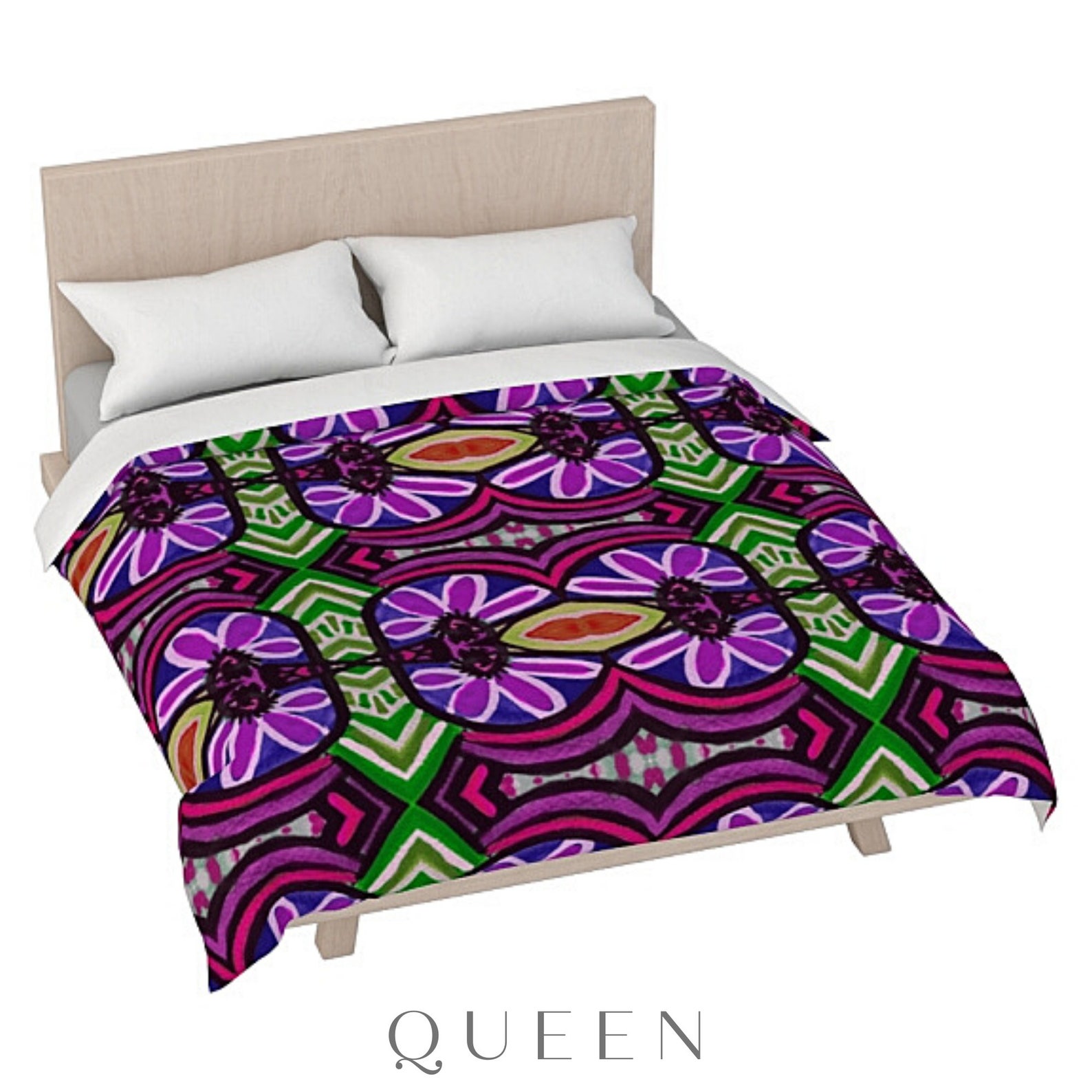 Queen Size Duvet, King Bedding, Designer Duvet, Abstract Art Duvet ...