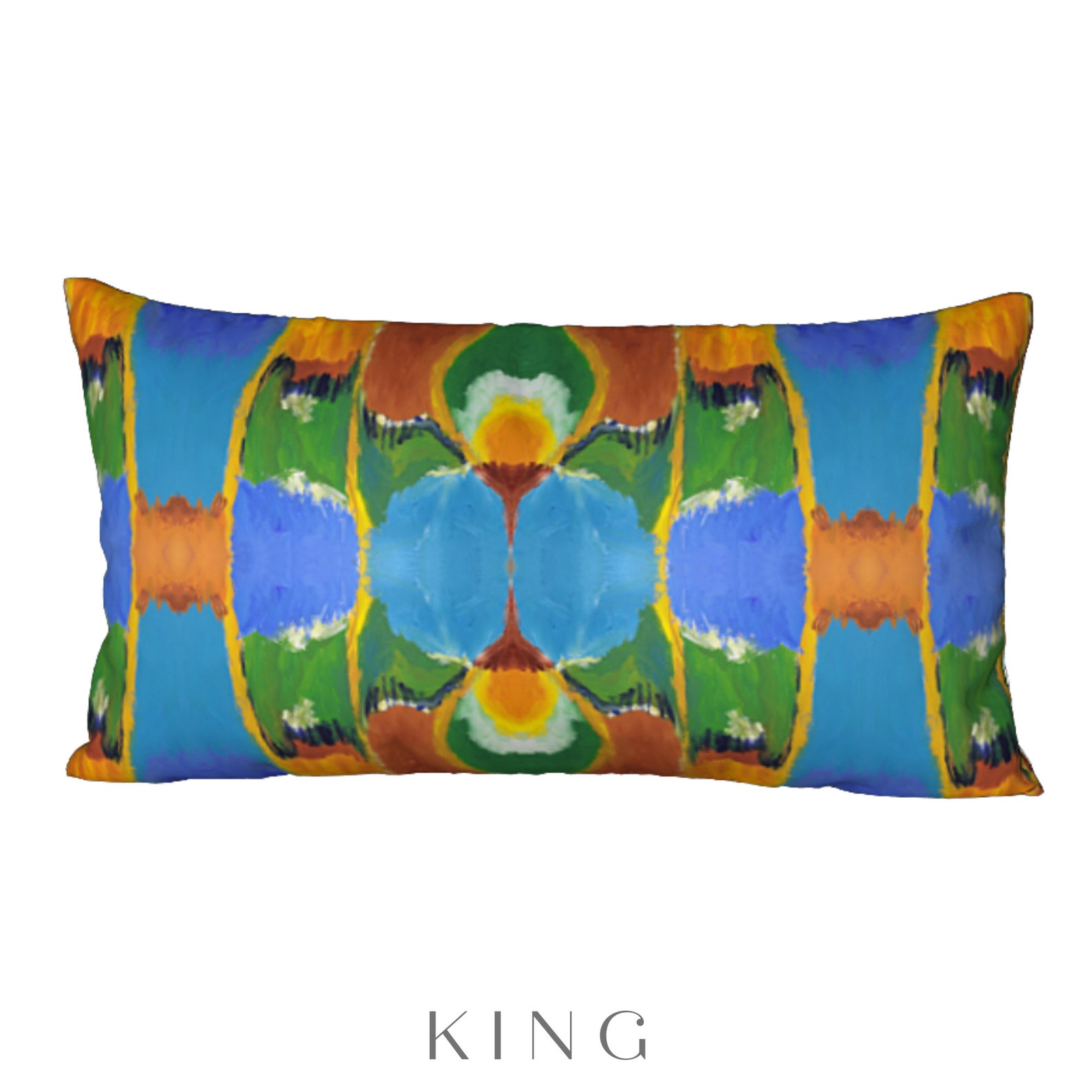 King Size Sham Standard Sham Art Pillow Cover Unique Boho - Etsy
