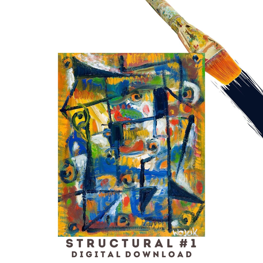 Digital Downloadable Artwork Modern Abstract Unique Fine Art Print ...