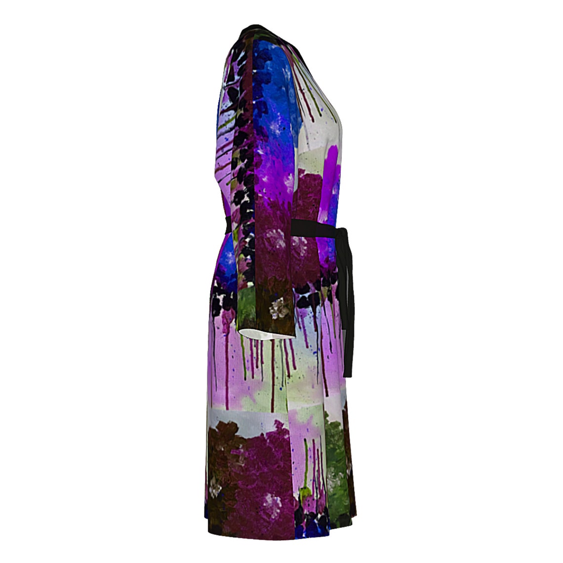 Womens Robe, Luxury Robe, Abstract Art Robe, Wearable Art, Casual Cover ...