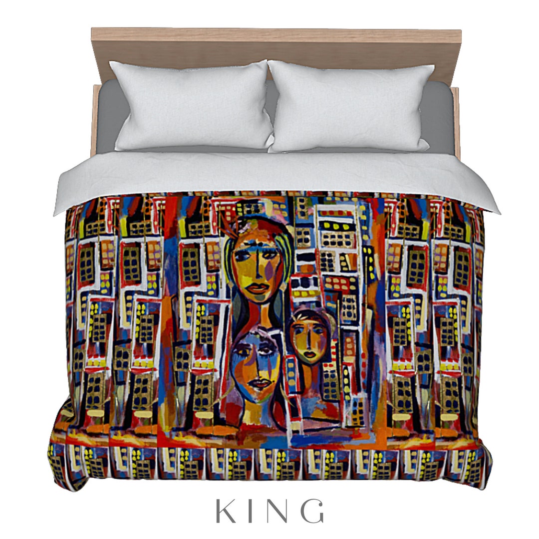 Duvet Art Modern Cityscape Designer Colorful Bedding Unique Funky ...
