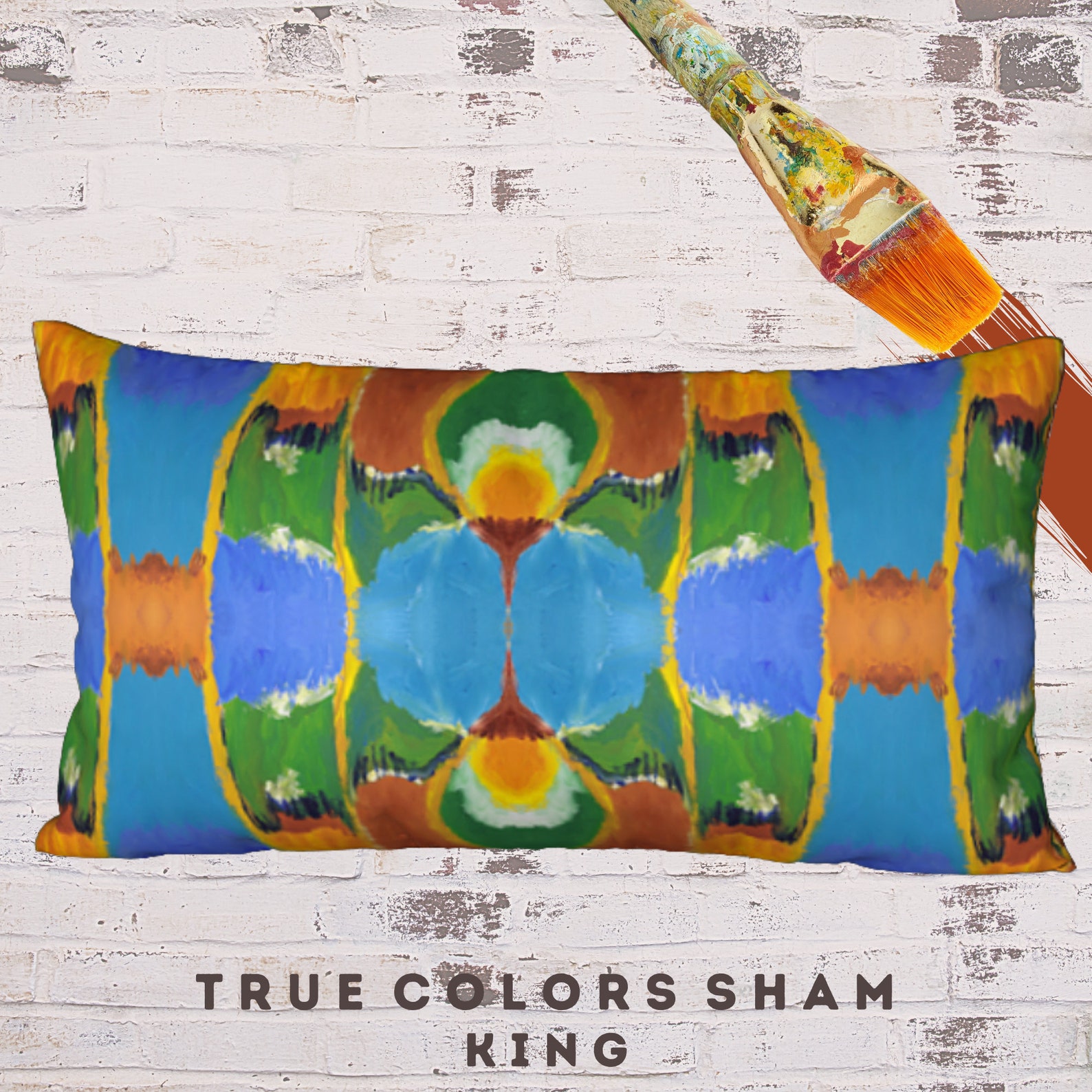 King Size Sham Standard Sham Art Pillow Cover Unique Boho - Etsy