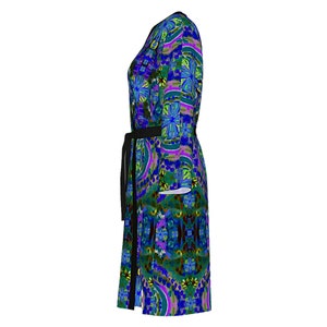 Wearable Art Womens Colorful Robe Abstract Clothing Dress Robe Designer ...