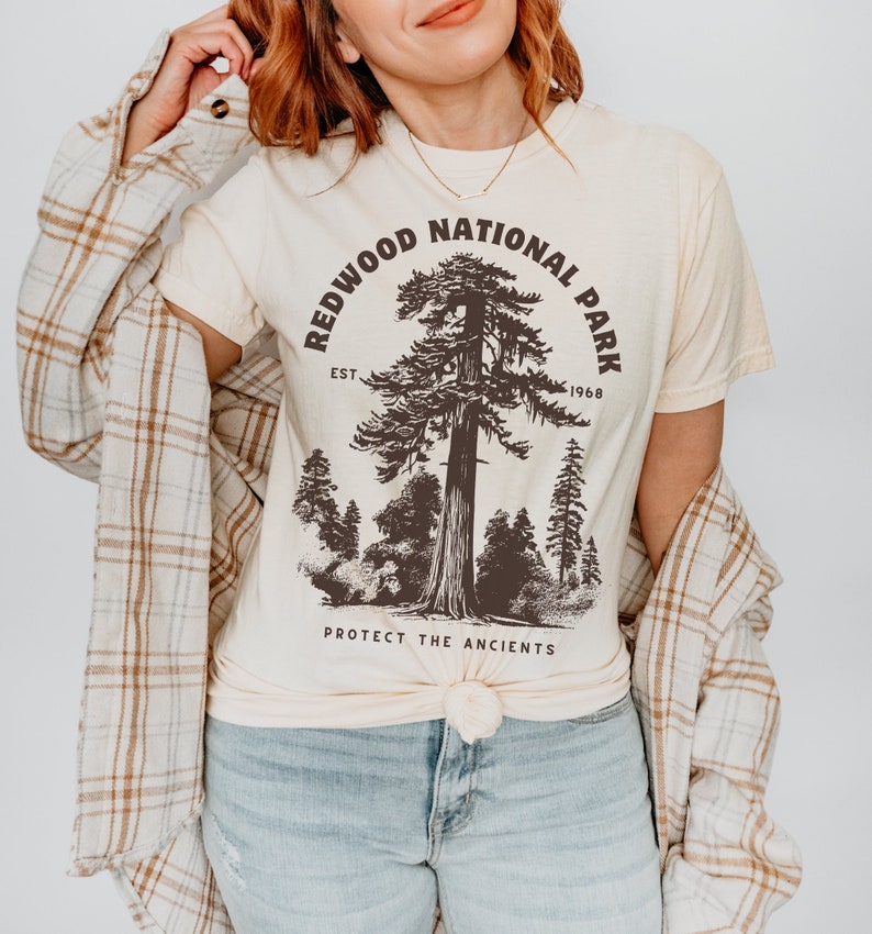 Redwood National Park T-shirt, Hiking Outdoor Shirt, Adventure Shirt ...