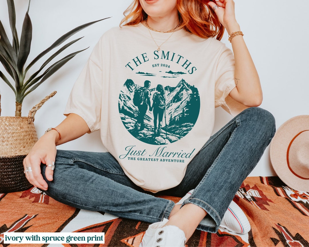 Personalized Couple Adventure Hiking Shirt, Matching Just Married ...