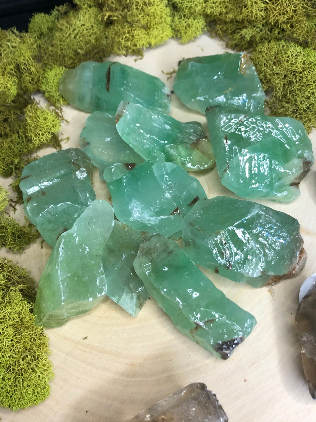 Smoothed Emerald Green Calcite Chunks From Mexico - Etsy