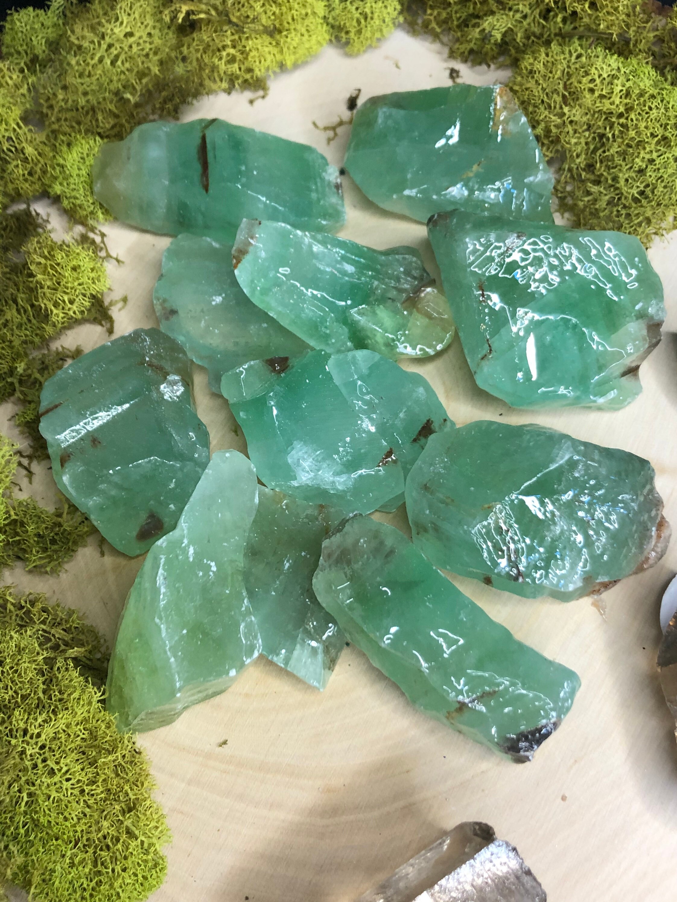 Smoothed Emerald Green Calcite Chunks from Mexico | Etsy