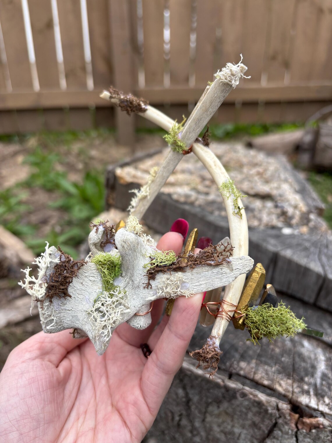 Crystal & Bone Crown - Crystal Crown - Etsy