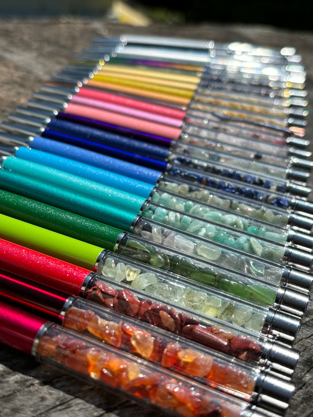 Crystal Filled Pen - Writing Pen Crystal - Crystal Pen - Etsy