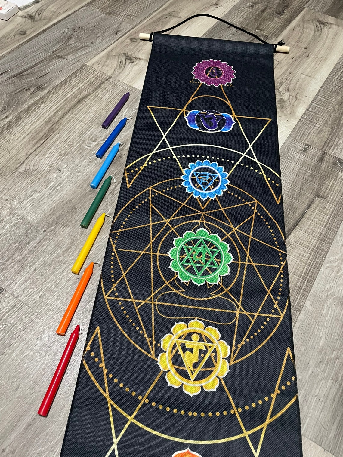Chakra Banner Set - Chakra Banner Kit - Chakra Banner and Candle Set ...