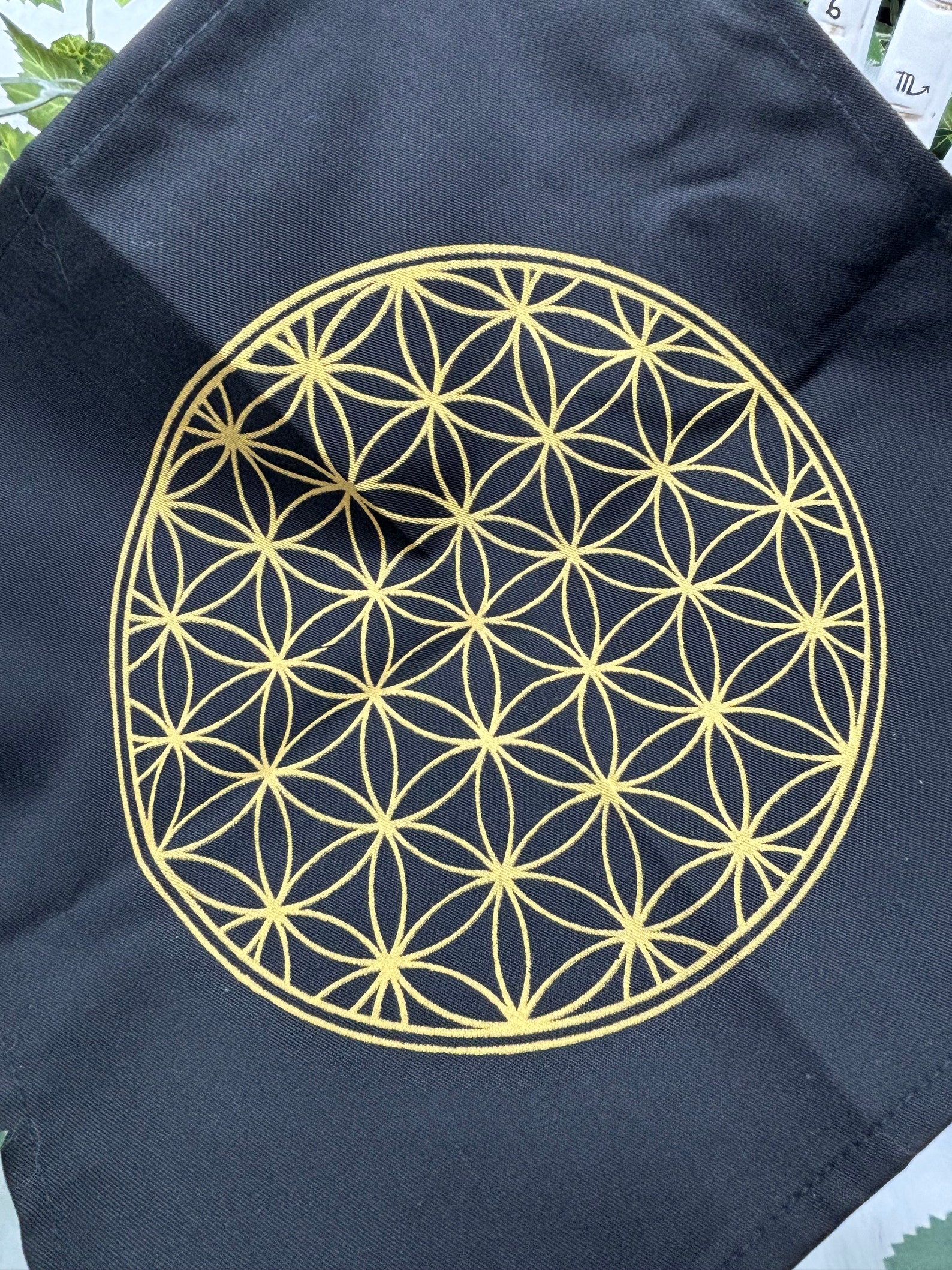 Crystal Grid Pad - Cotton Crystal Grid Pad - Gold Pendulum Pad ...