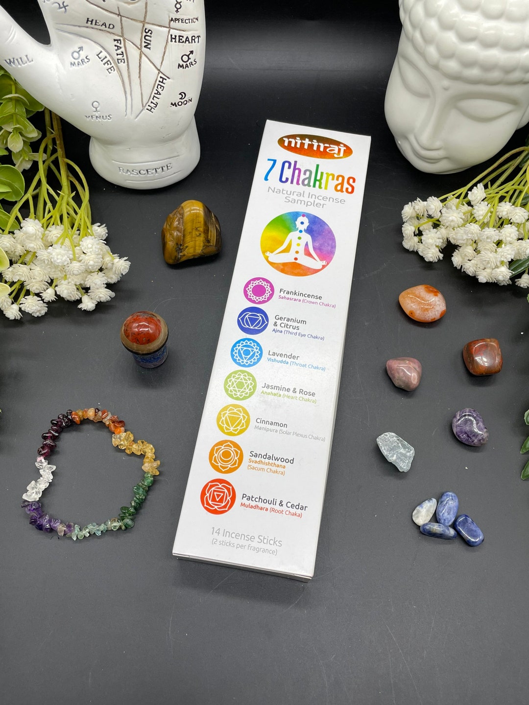 Chakra Set - Chakra Candle Set - Chakra Crystal Set - Chakra Set 2 - Etsy