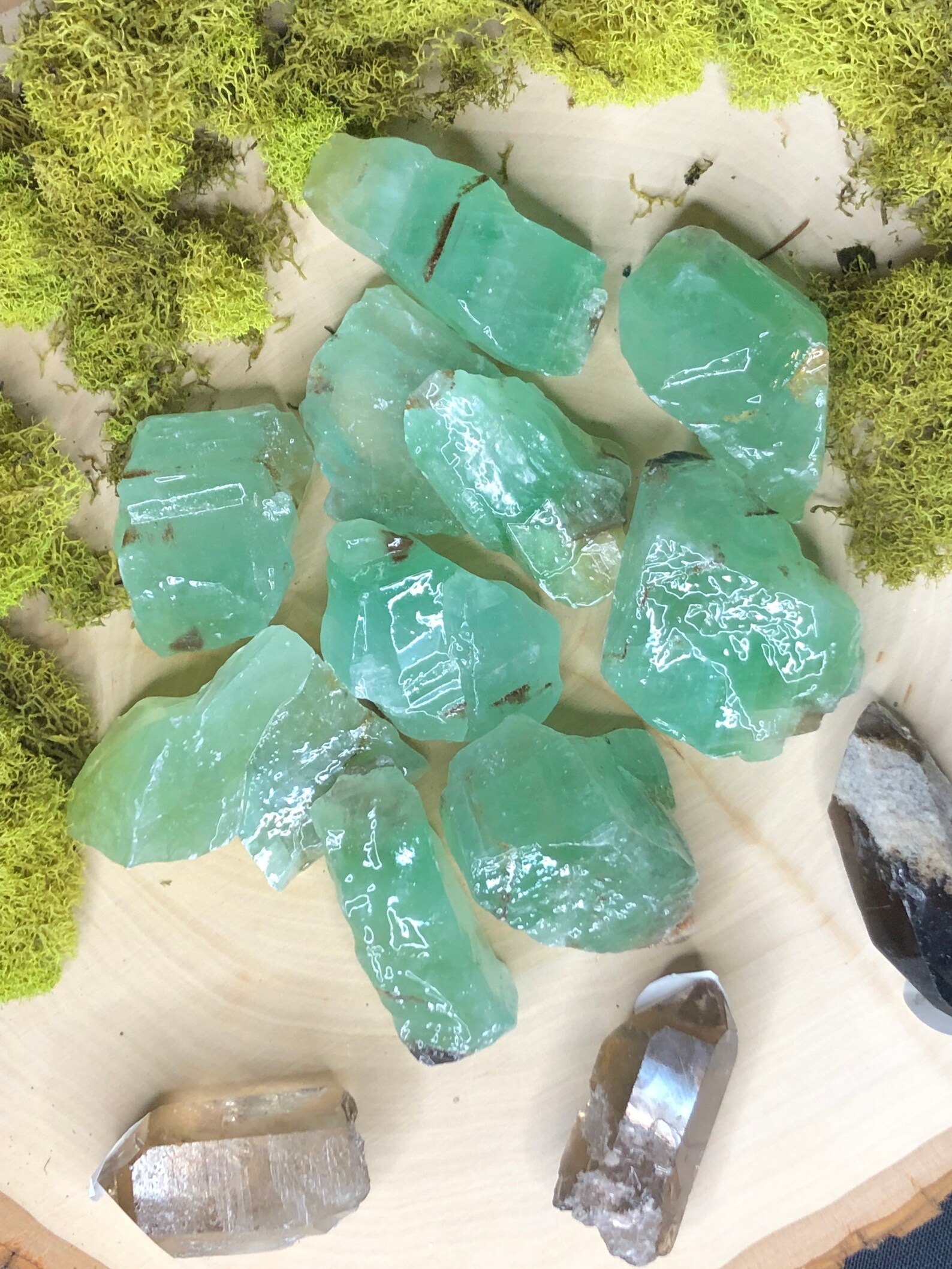 Smoothed Emerald Green Calcite Chunks From Mexico | Etsy