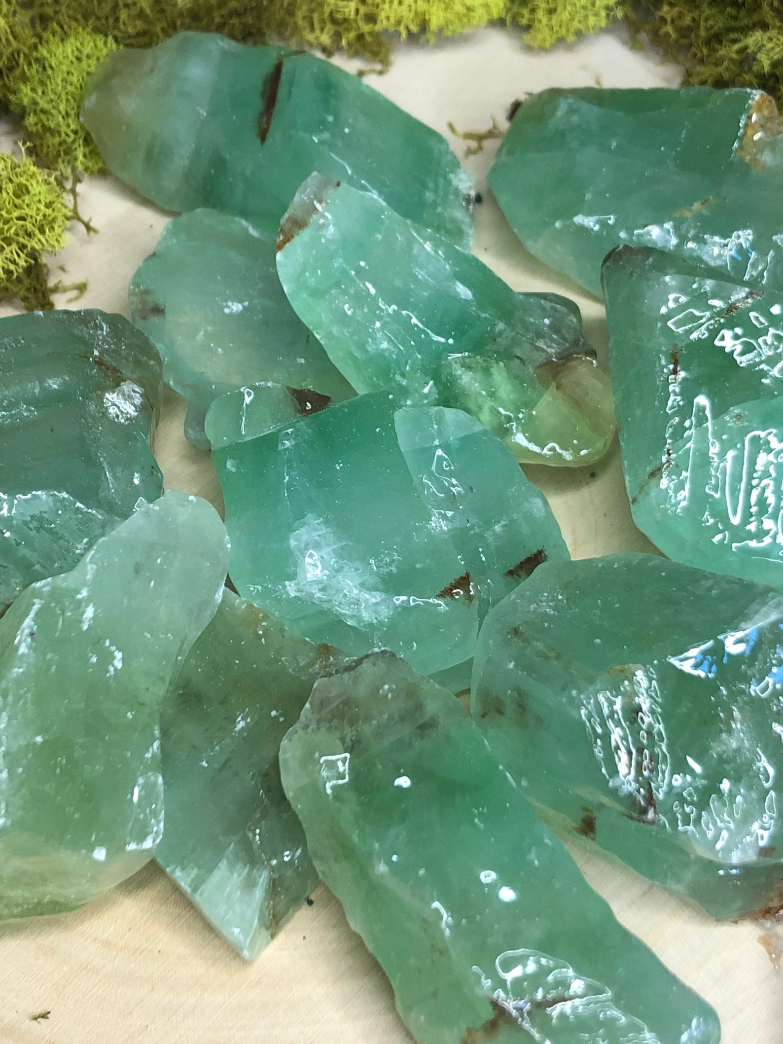 Smoothed Emerald Green Calcite Chunks From Mexico - Etsy