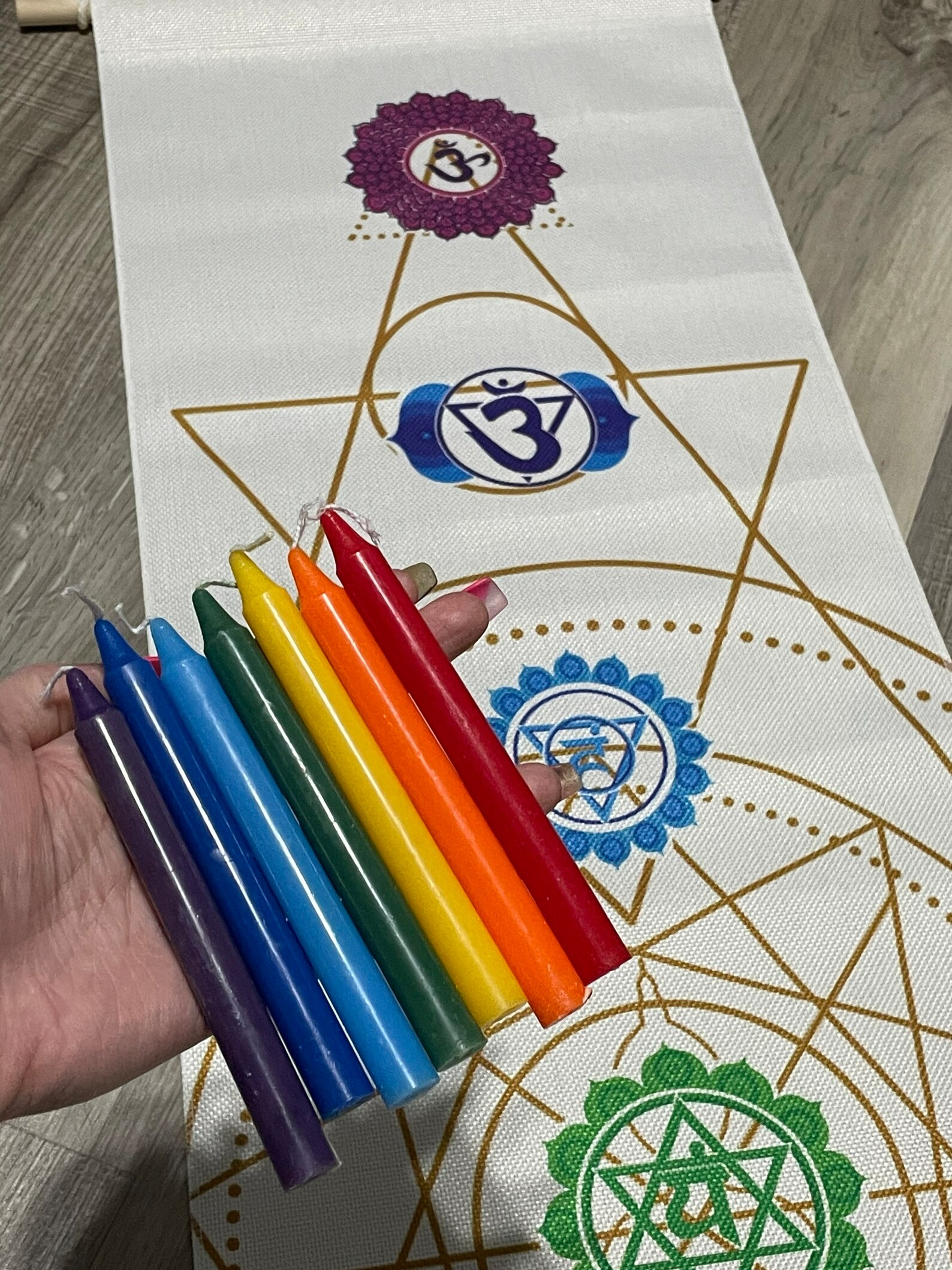 Chakra Banner Set - Chakra Banner Kit - Chakra Banner and Candle Set ...