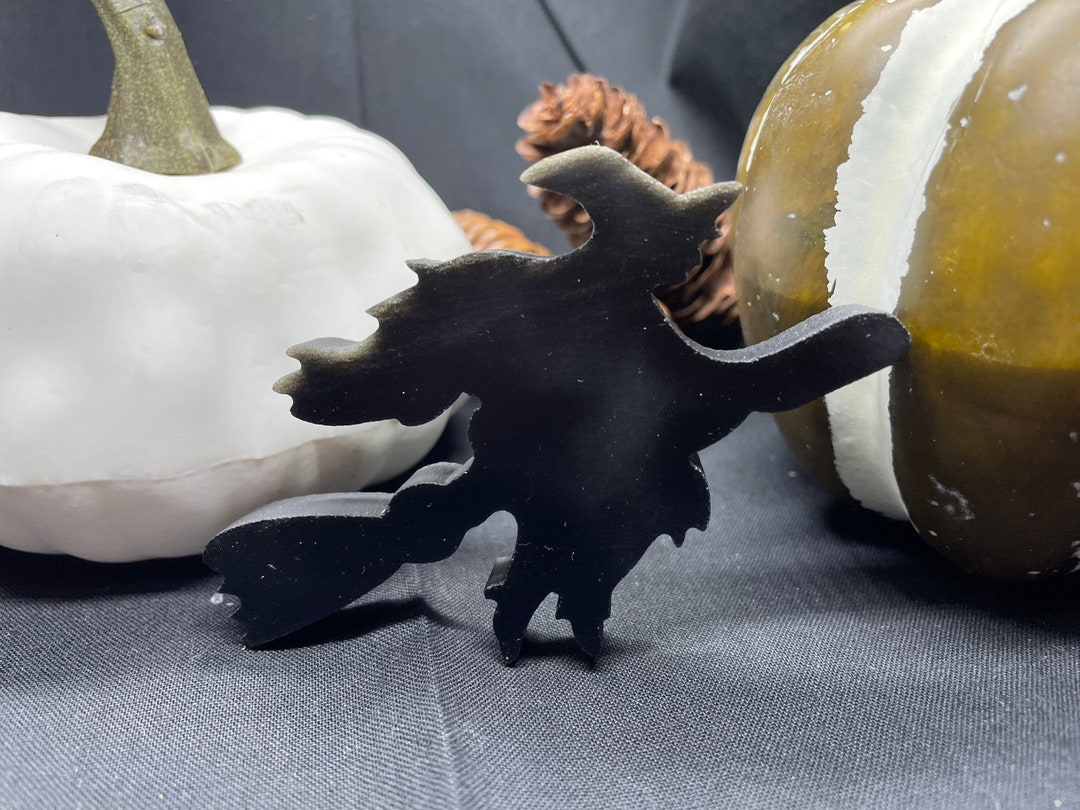 Obsidian Witch Flat Carving - Obsidian Witch on Broom - Crystal Witch ...