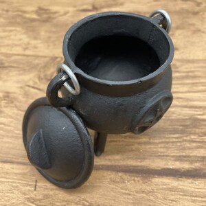 Cast Iron Cauldron Mini Cast Iron Cauldron Pentacle Cauldron Small ...