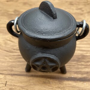 Cast Iron Cauldron Mini Cast Iron Cauldron Pentacle Cauldron Small ...