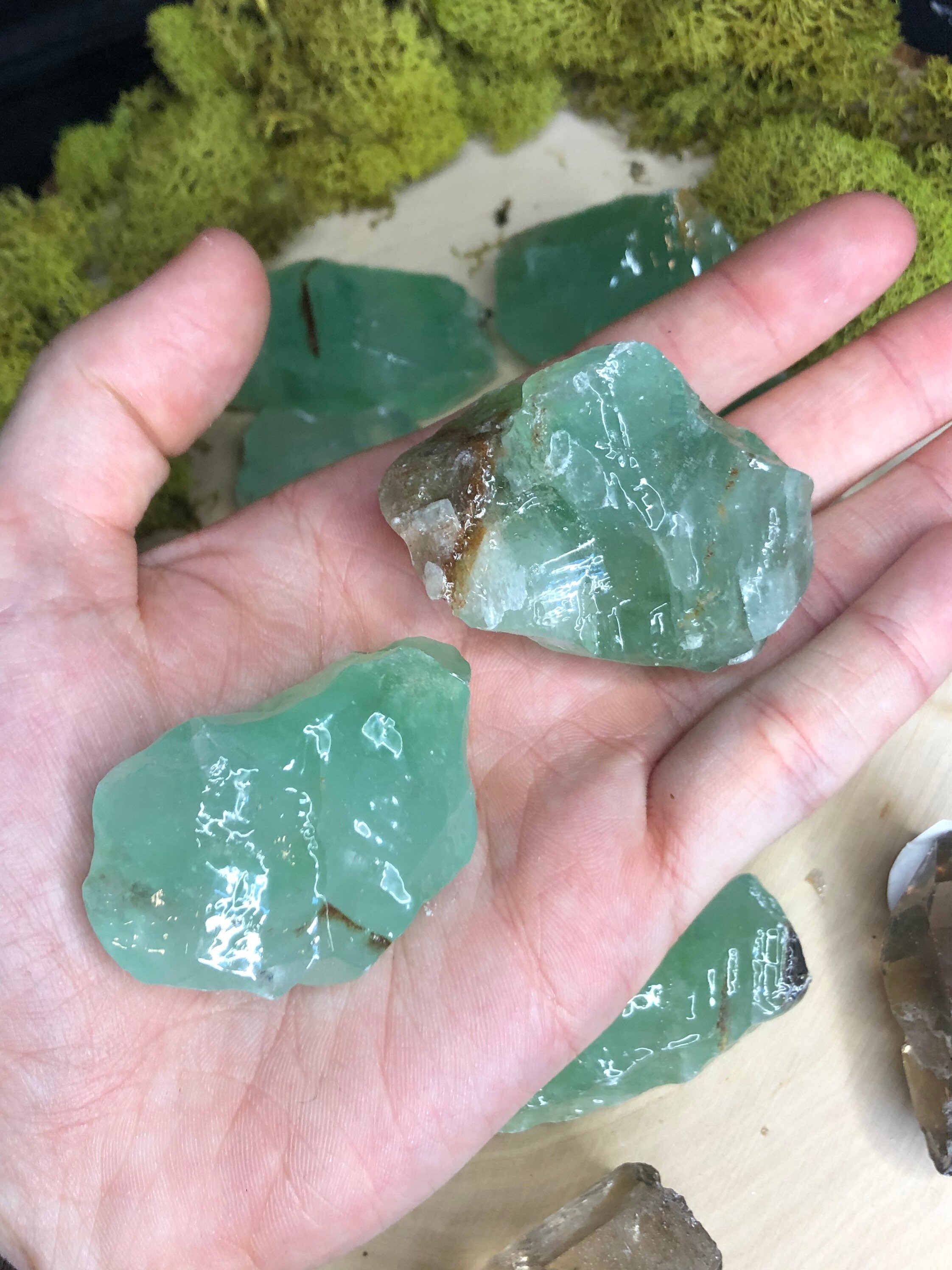 Smoothed Emerald Green Calcite Chunks from Mexico | Etsy