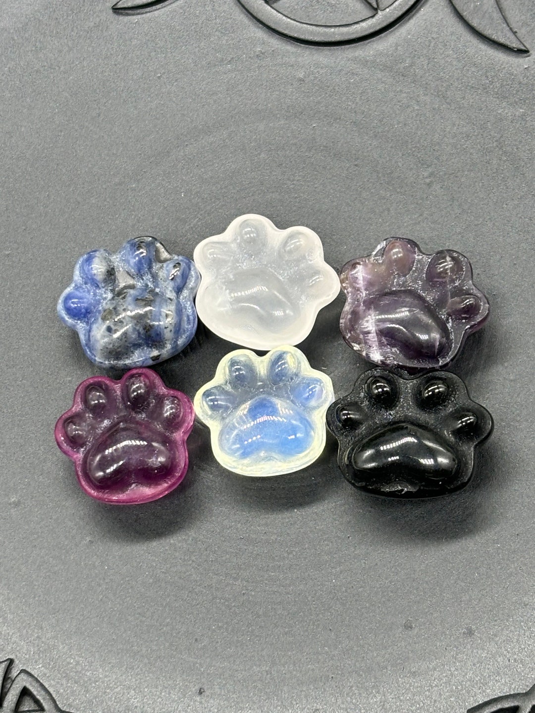 Crystal Dog Paw Print - Carved Crystal Paw Print - Crystal Paw Print ...