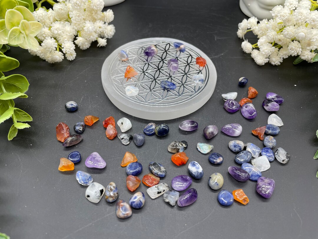 Selenite Crystal Grid Set - Selenite Grid Kit - Crystal Grid Charging ...