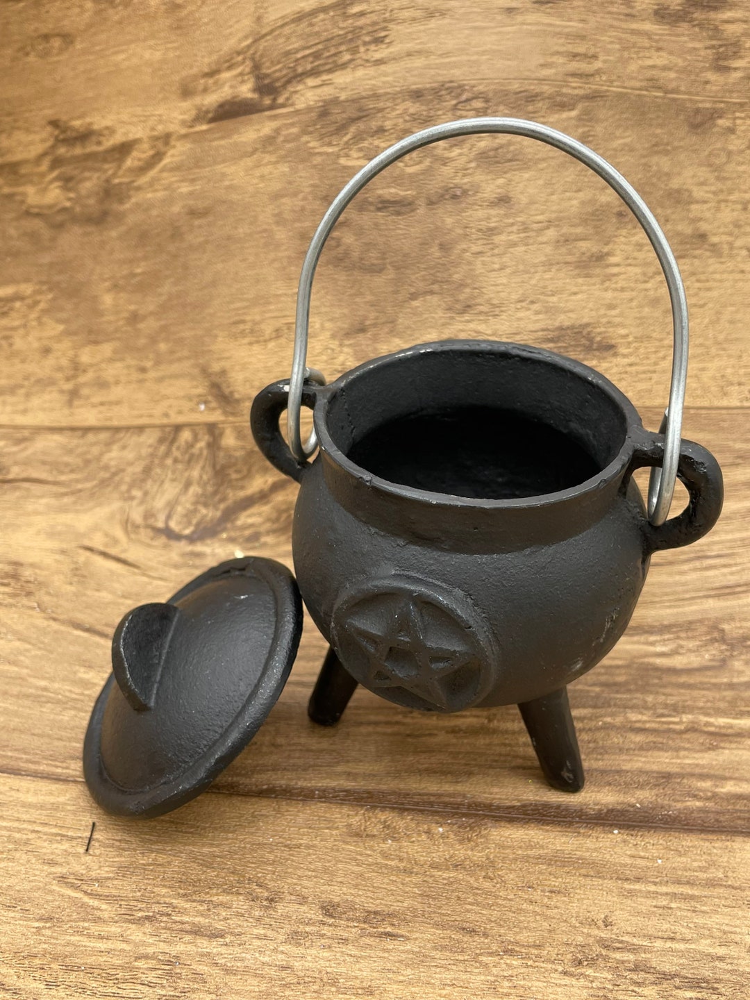 Cast Iron Cauldron Mini Cast Iron Cauldron Pentacle Cauldron Small ...