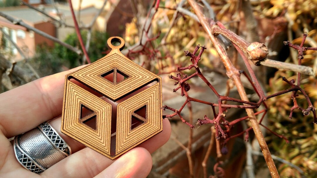 Laser Cut Jewellery/laser Engraving Creations/ Sólido Platónico/cubo ...