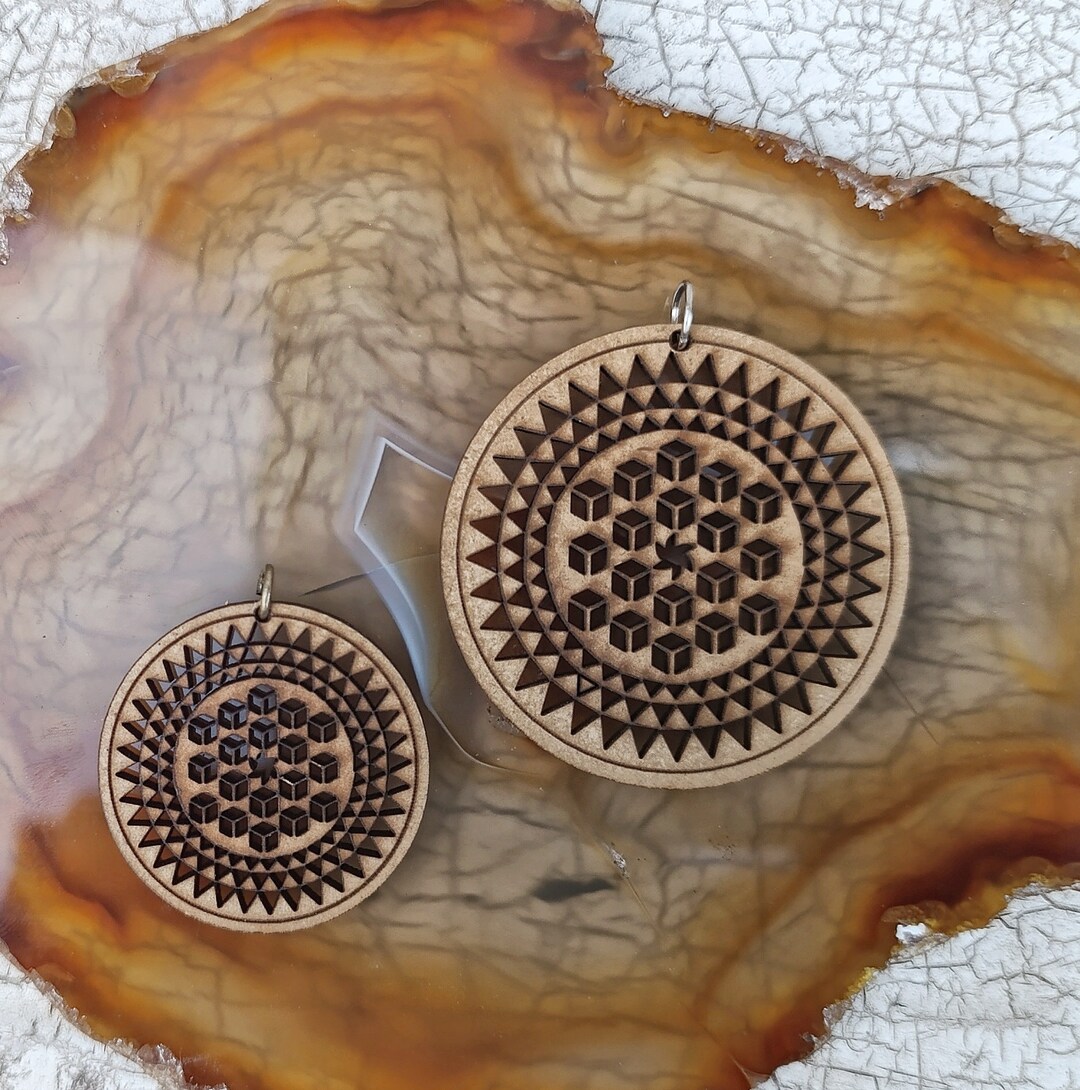 Laser Cut Jewellery/laser Engraving Creations/ Sólido Platónico/cubo ...