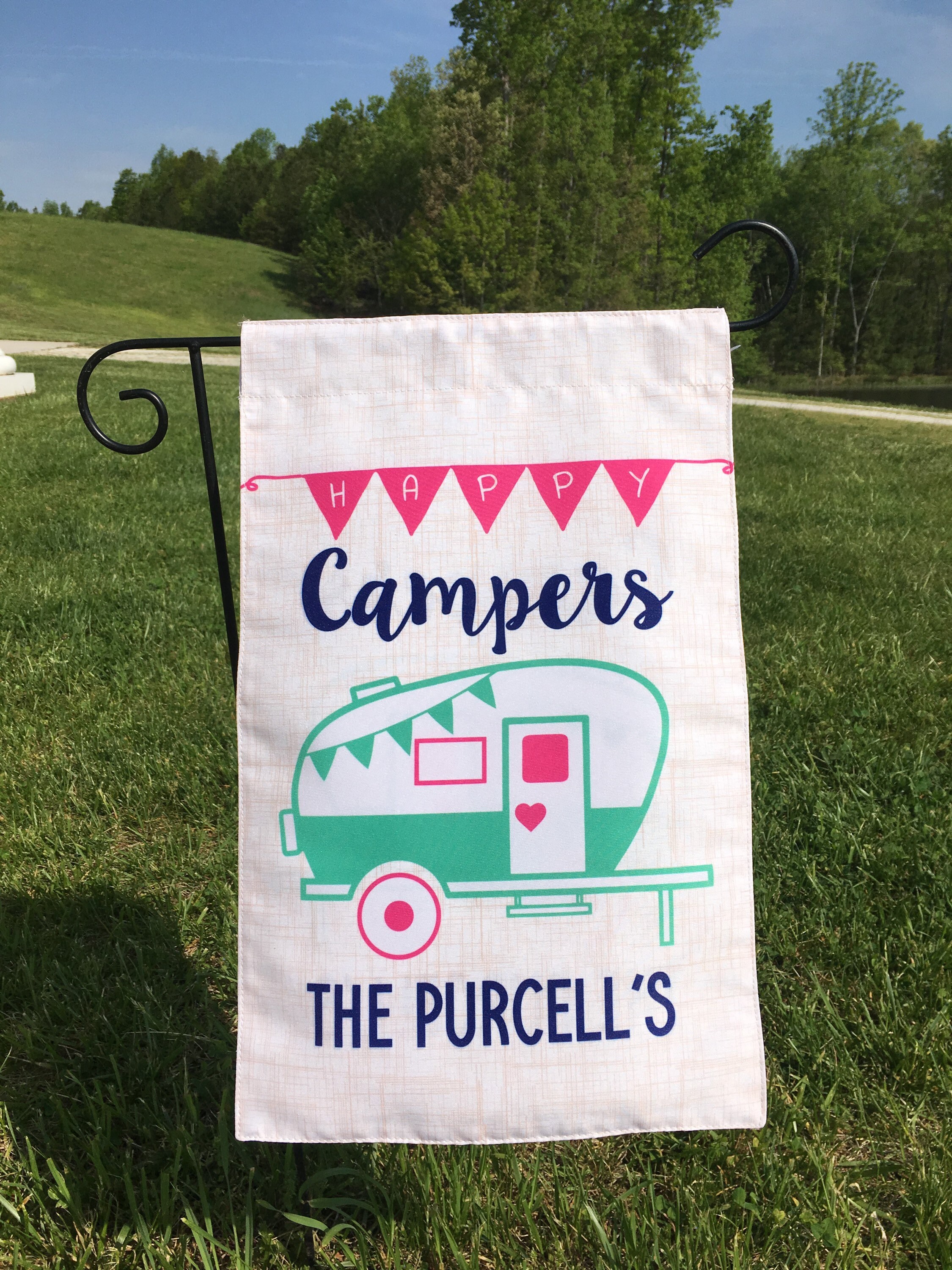 Camping and RV Garden Flag FREE SHIPPING | Etsy