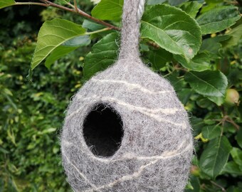 Felted Bird Pod Felted Wool Birdhouse Bird Eco Pod Unique - Etsy