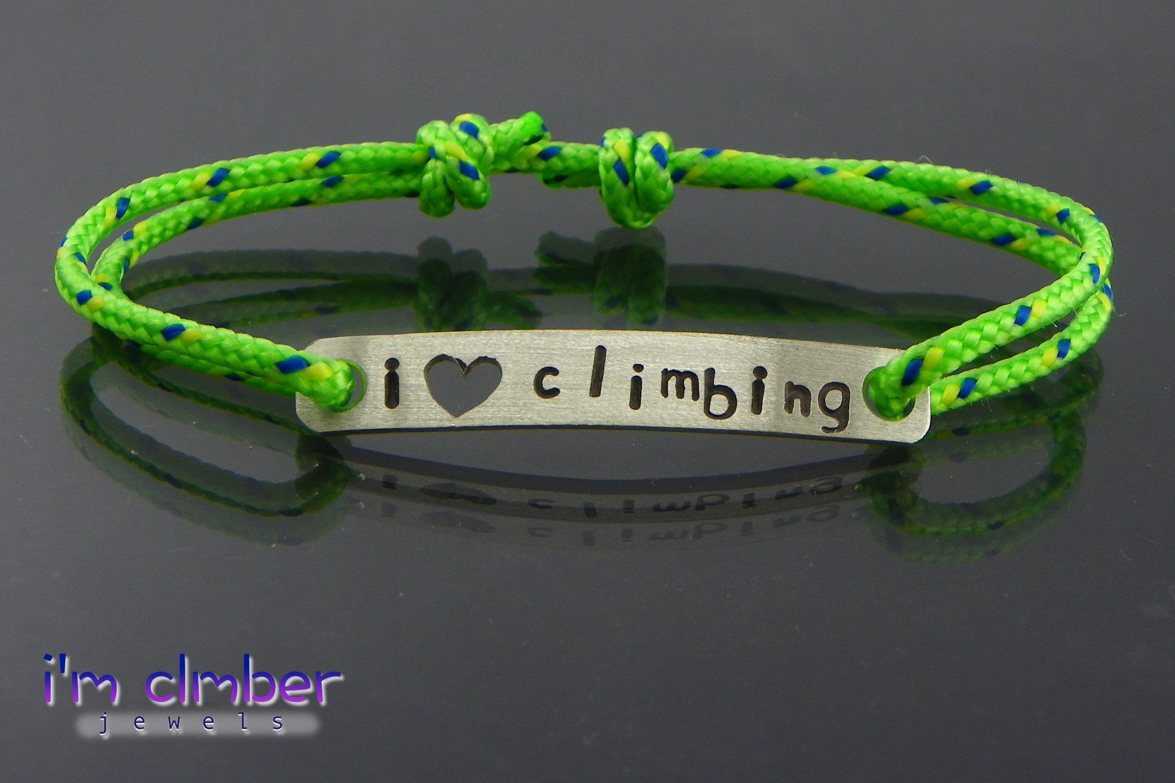 I Love Climbing, pulsera en plata 925 m joyas escalador hecho en Italia ...