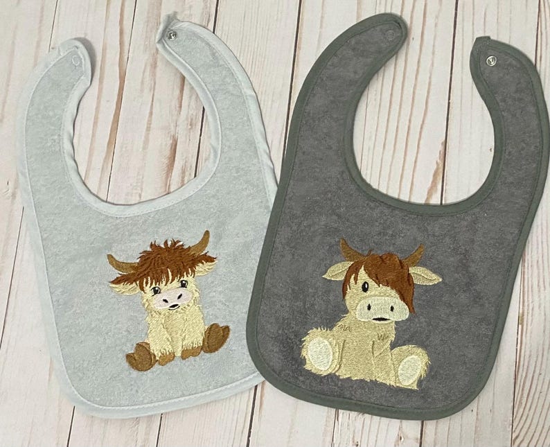 Highland Cow Baby Bib - Etsy