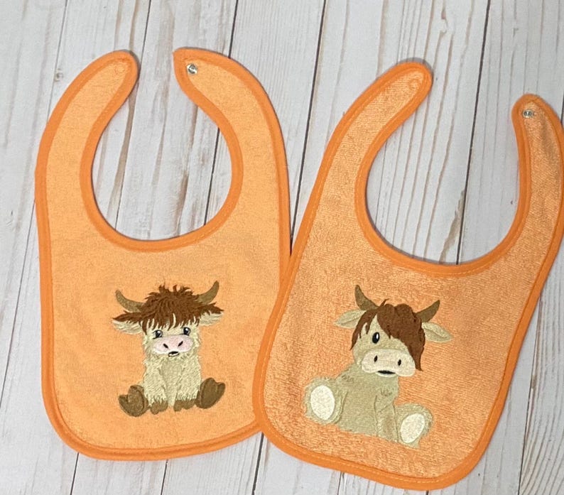 Highland Cow Baby Bib - Etsy
