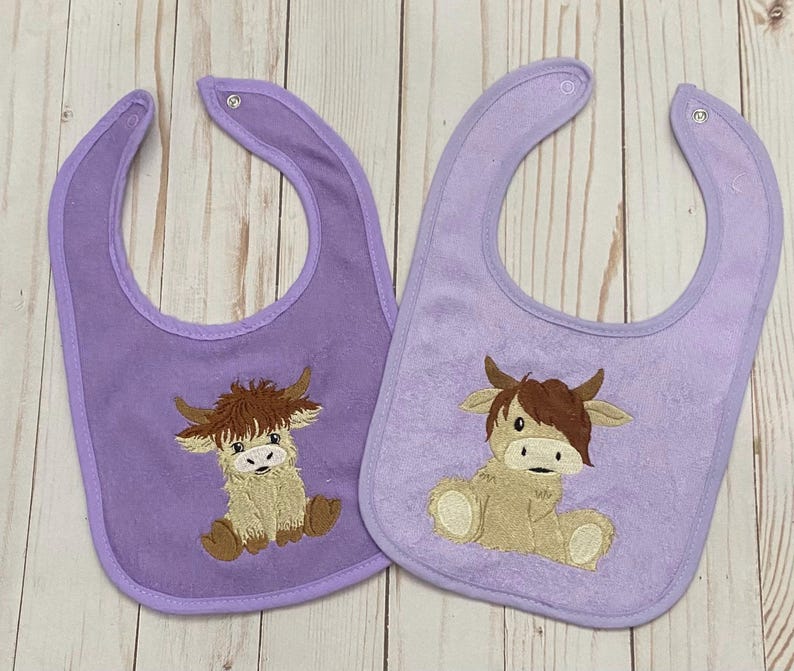 Highland Cow Baby Bib - Etsy