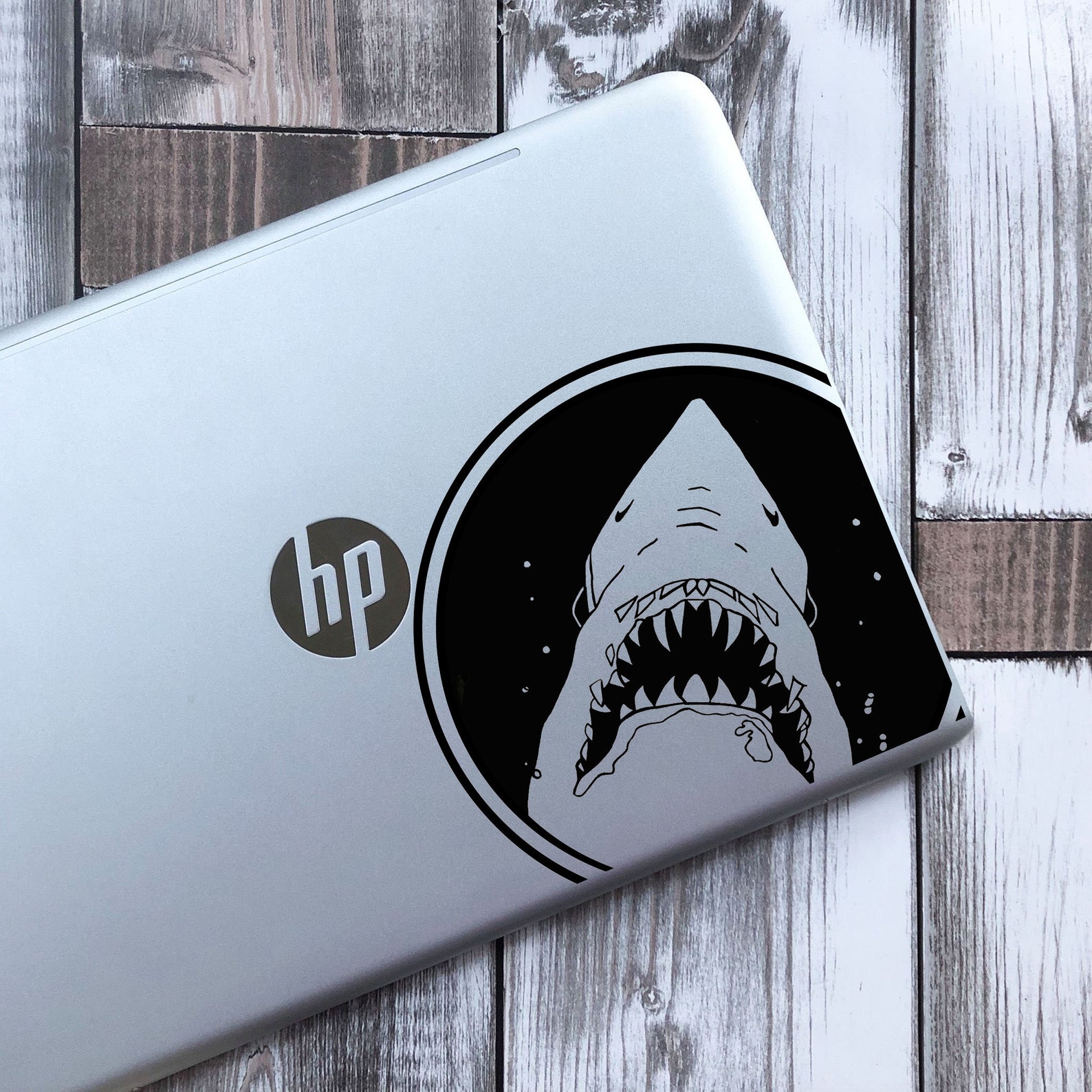 Shark Vinyl Sticker | Laptop Decal | Jaws | Wall Sticker | Great White ...