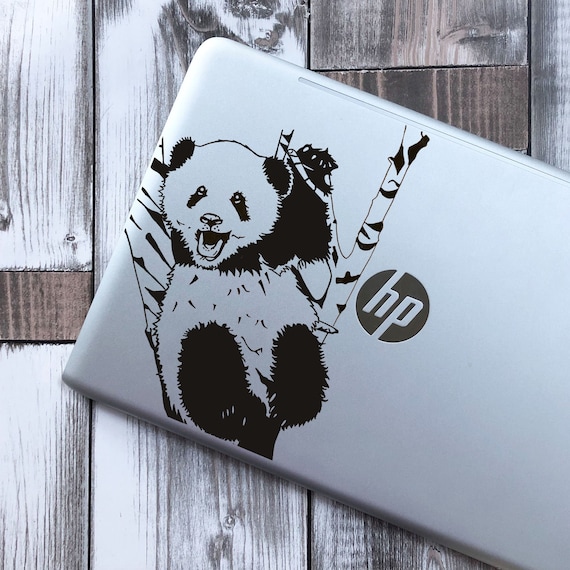 Panda Vinyl Sticker Laptop Decal Wall Sticker Baby Panda | Etsy
