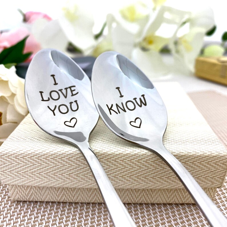 I Love You I Know Spoons Inspired Gift Couple Gift Spooning - Etsy