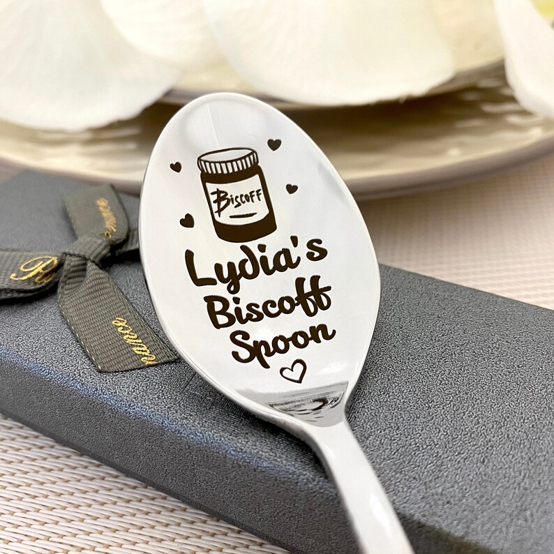 Biscoff Engraved Teaspoon Personalized Name Biscoff Spoon - Etsy
